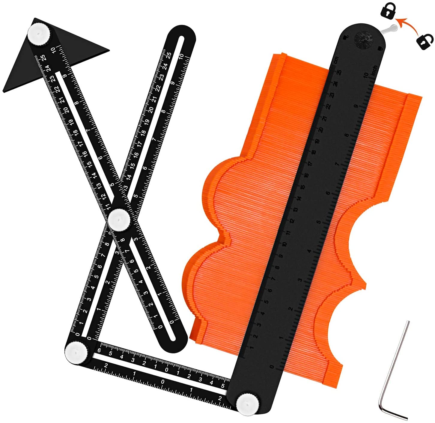 Contour Gauge With Lock Construction Quality Metal Shape Tool Quick ...