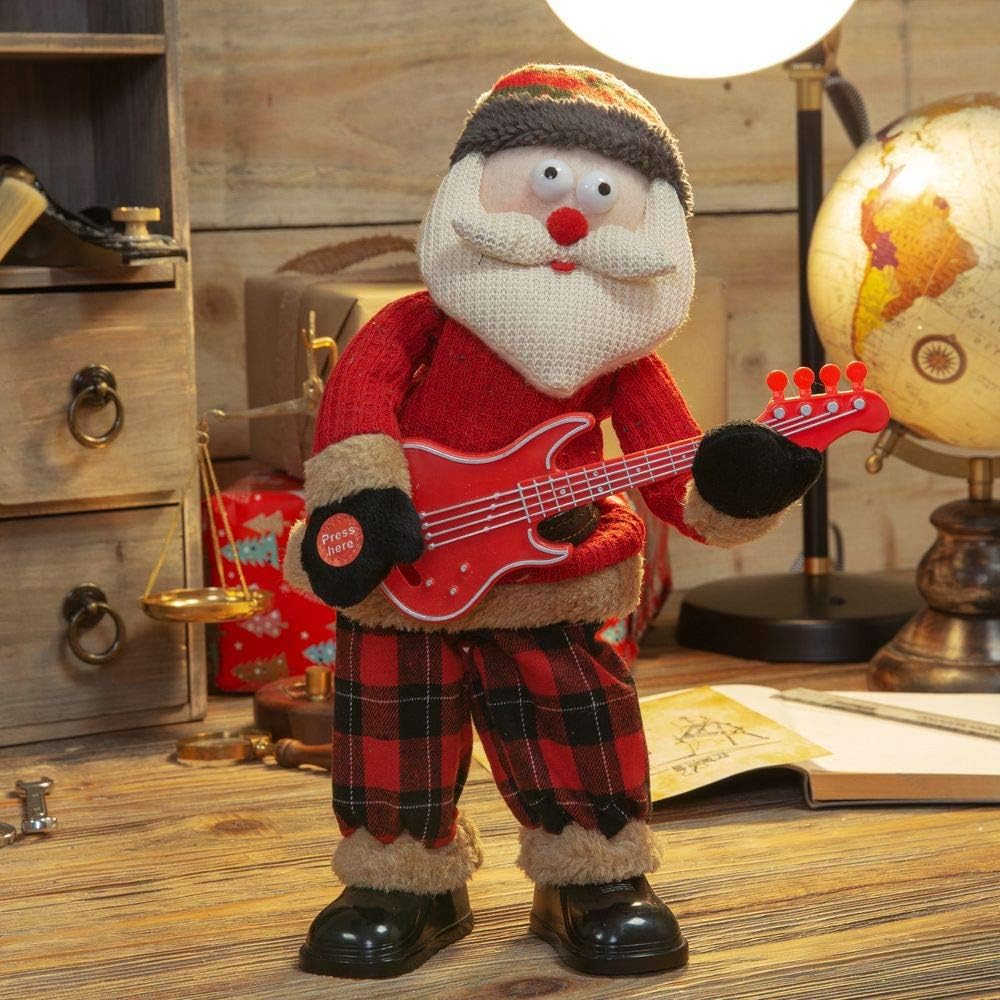 Santa Claus with a Guitar Musical Singing and Rocking Father Christmas ...