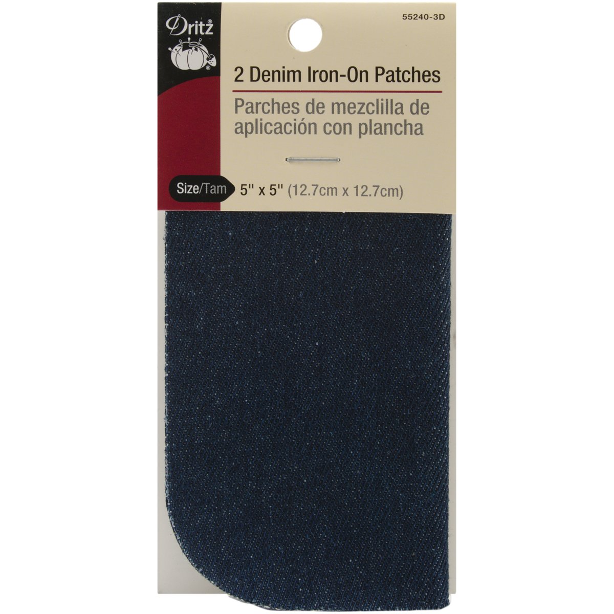 Amazon.com: Dritz Denim, 5 x 5-Inch, 2 Count, Dark Blue Iron-On Patches