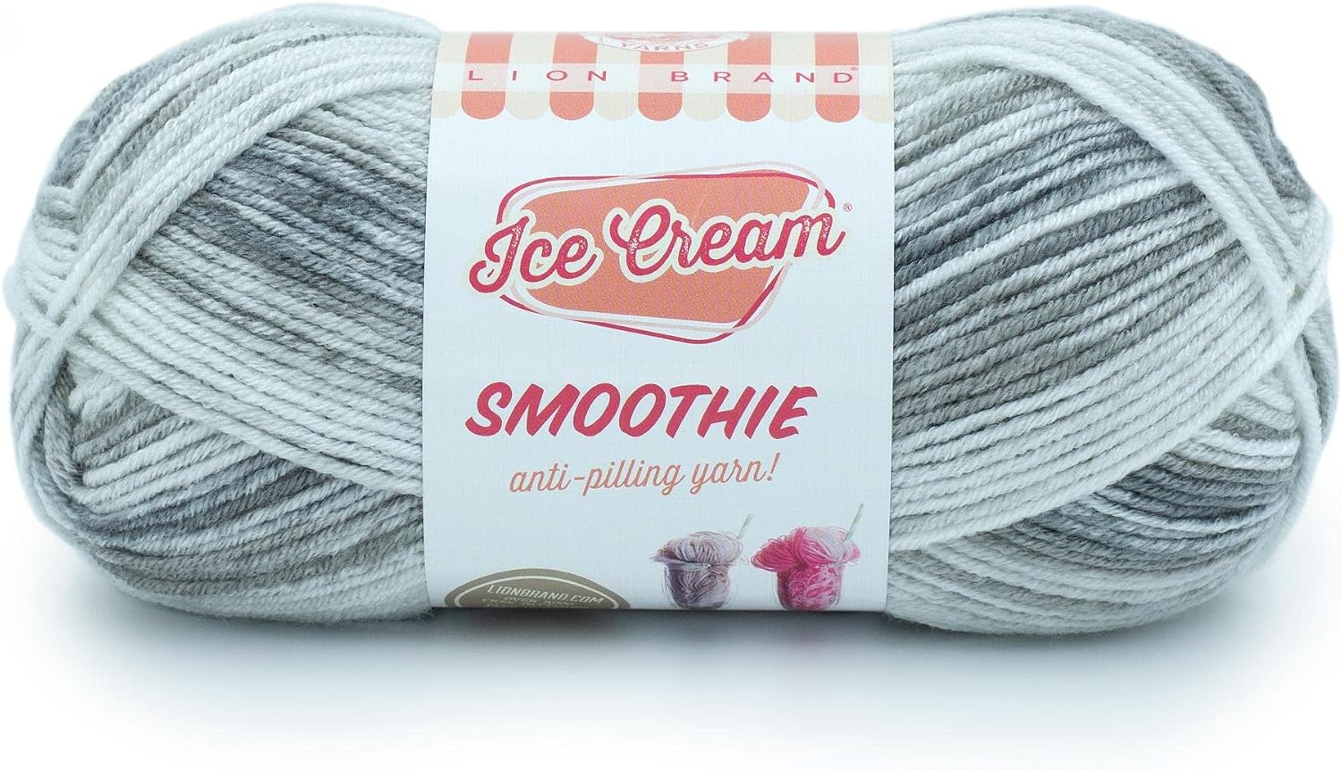 Amazon.com: Lion Brand Yarn Ice Cream Smoothie Yarn, Earl Grey