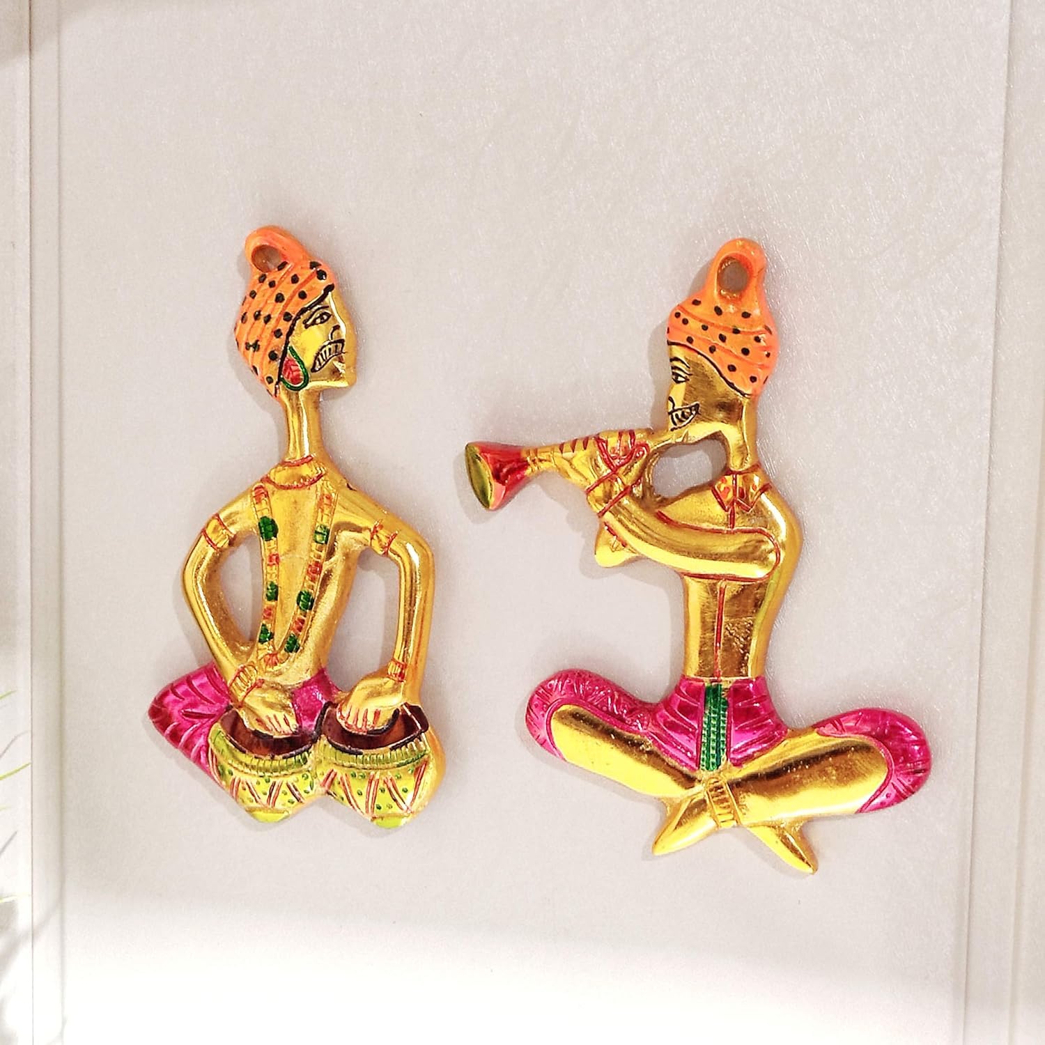 Buy Metal Iron Musician Wall Mount Hanging Showpiece, Playing Musical ...