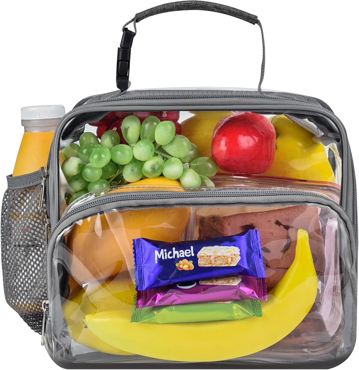 Amazon.com: UEASE Lonchera pequeña transparente de 8 latas/transparente ...