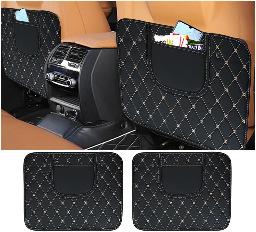 Amazon.com: zipelo 2pcs Car Kick Mats, PVC Backseat Protector Cover Pad ...