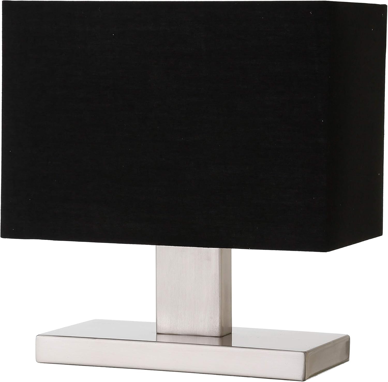 Amazon Basics Rectangular Metal Base Table Lamp with LED Bulb - 9.5" x ...