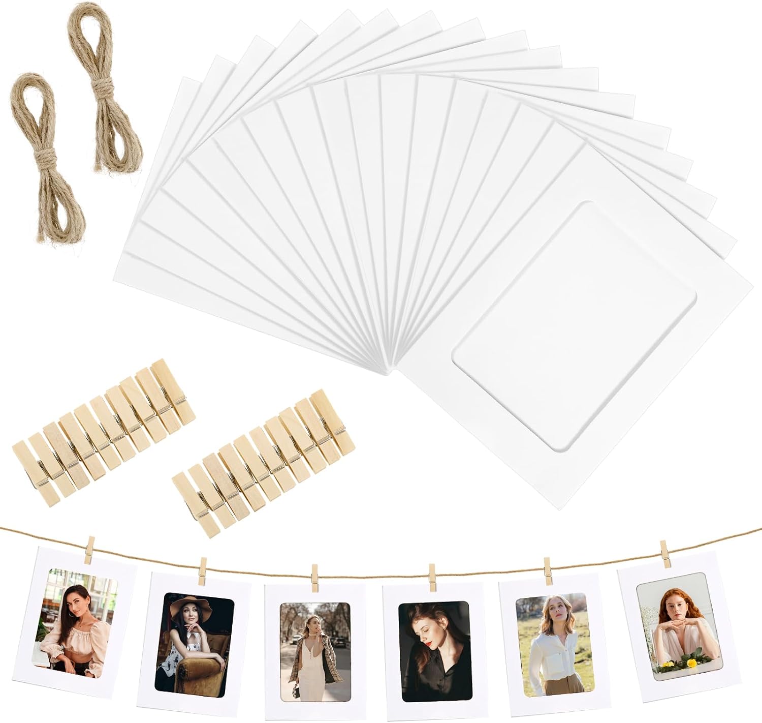 Amazon.com: KALIONE 20pcs Paper Photo Frames, 4x6 Inch Photo Strip ...