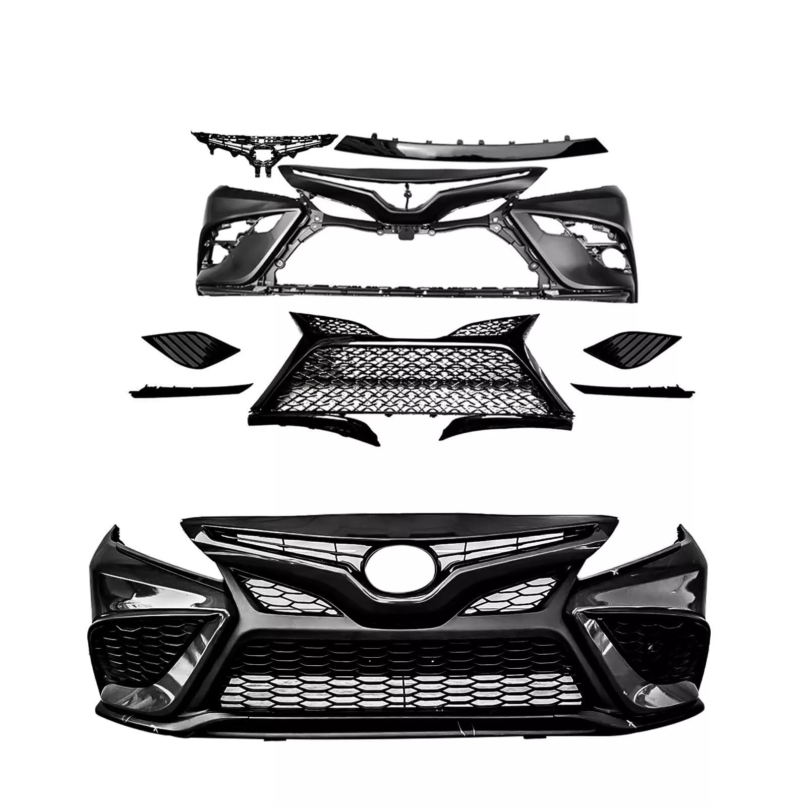 Amazon.com: Front Bumper Cover Kit 12pcs Complete Set Compatible with ...