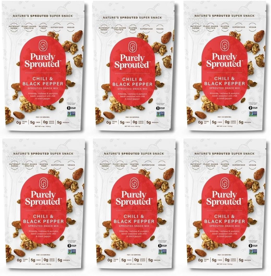 Amazon.com : Purely Sprouted Orange Ginger Snack Mix: Vegan, Gluten ...
