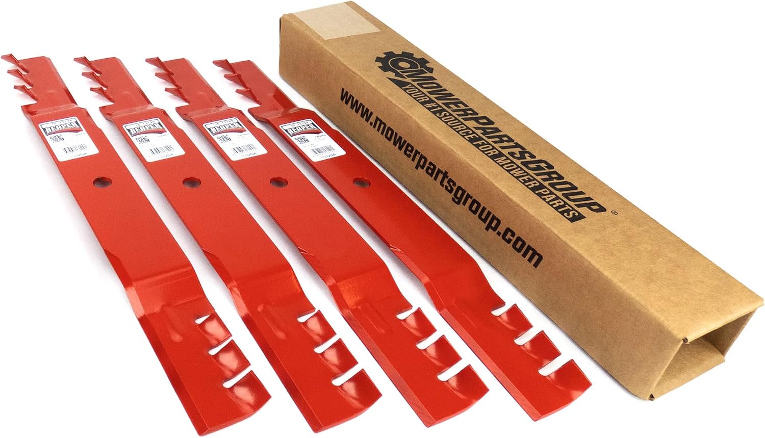 Amazon.com : MowerPartsGroup (4) Toothed Mulching Reaper Blades for ...