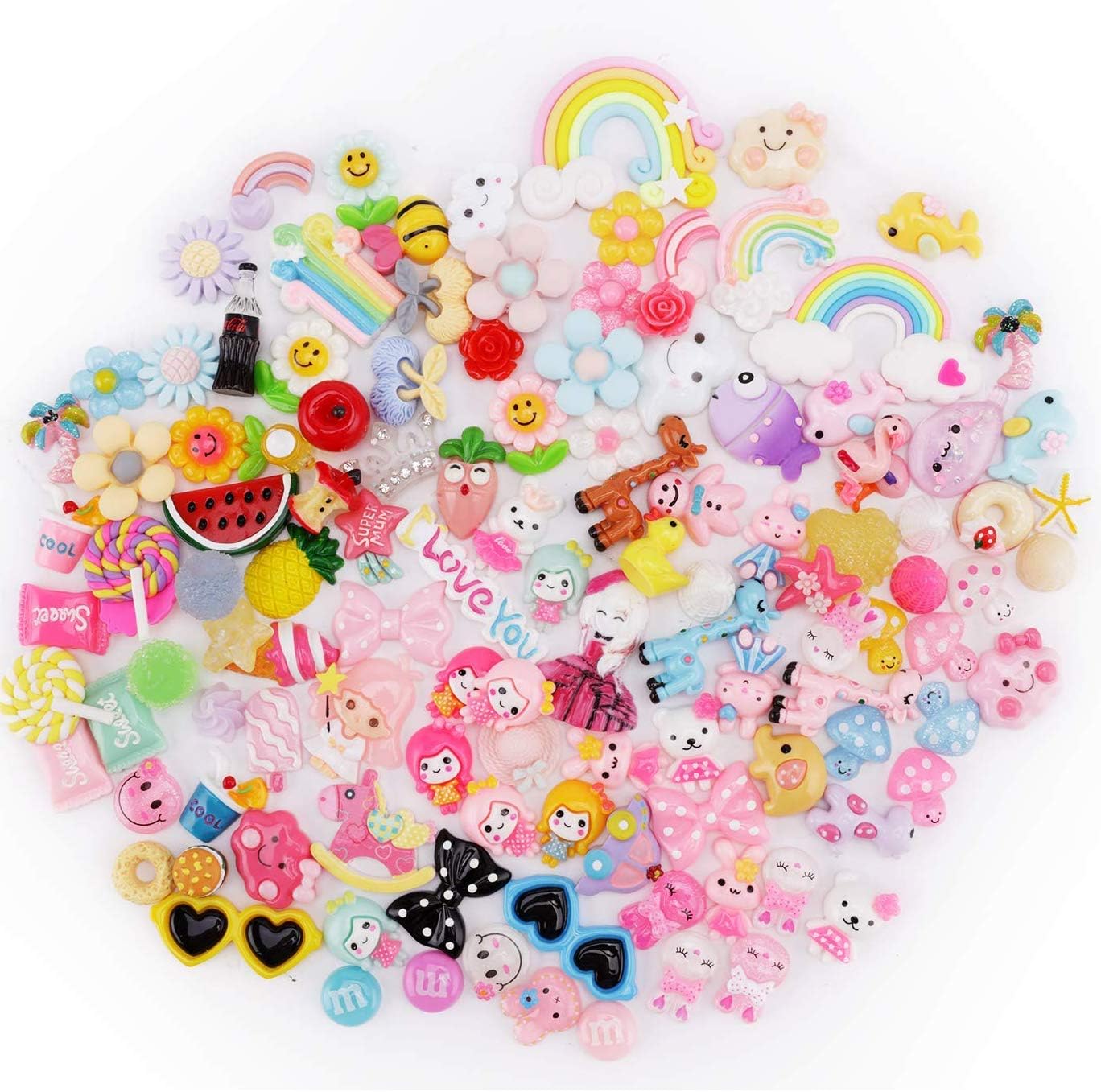 Slime Charms Lindo Set – Scoolr 120 piezas de dijes para limo surtido ...