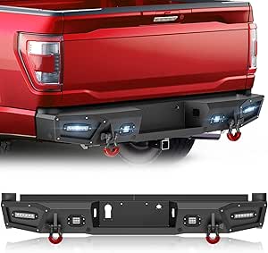 Amazon.com: SOENBOO Pickup Truck Rear Bumper Compatible with 2021 2022 ...