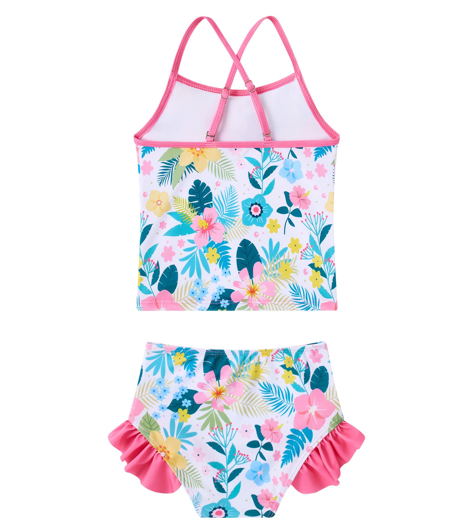 Snapklik.com : Girls Bathing Suit Hawaii Flower Swimsuit Size 7 Kids ...