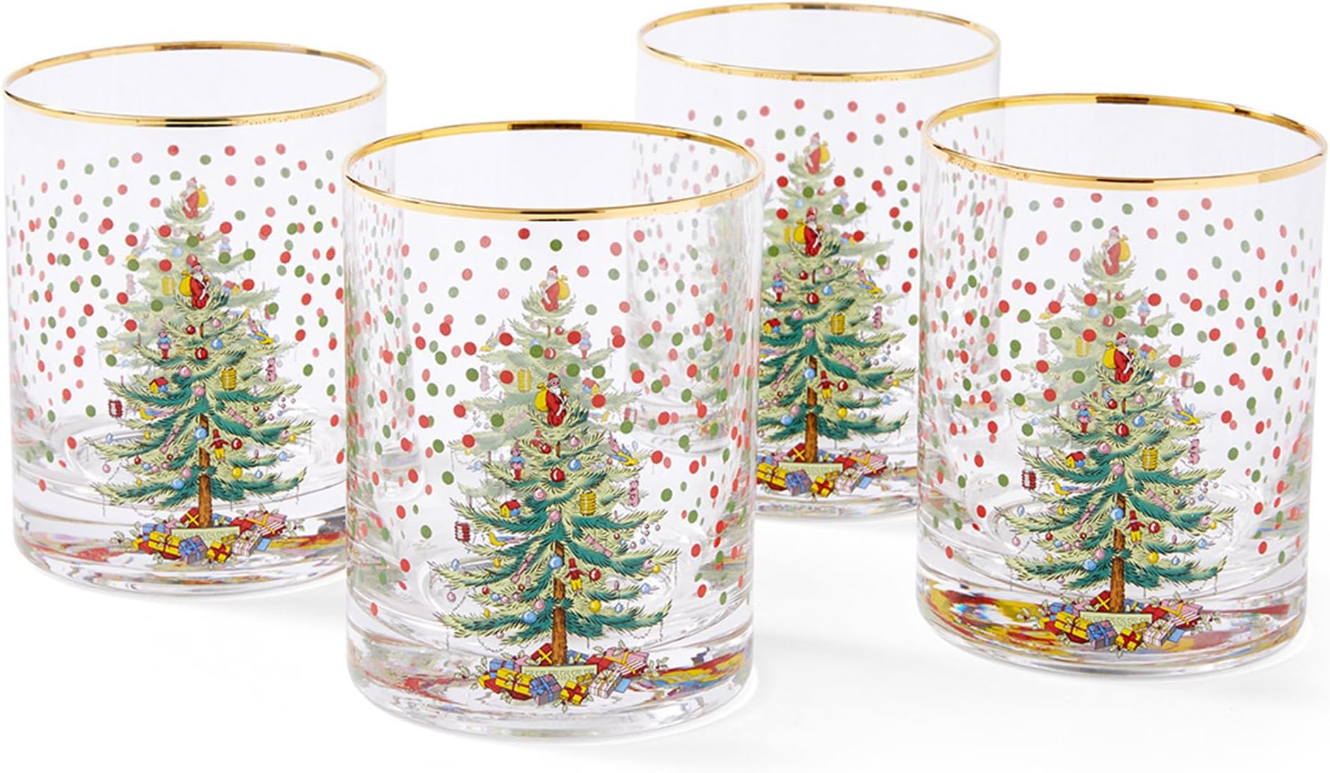 Amazon.com | Spode Christmas Tree 14 Fl. Oz. Double Old Fashion Glass ...