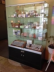 Amazon.com: Displays2go 48 Inch Glass Display Cabinet with 3 Glass ...