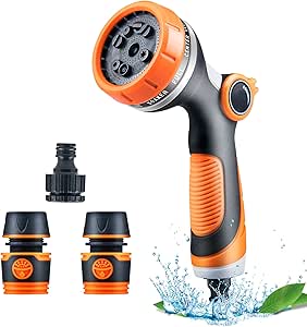 Garden Hose Pipe Spray Gun: 10 Multi Pattern Hosepipe Nozzle Gun ...