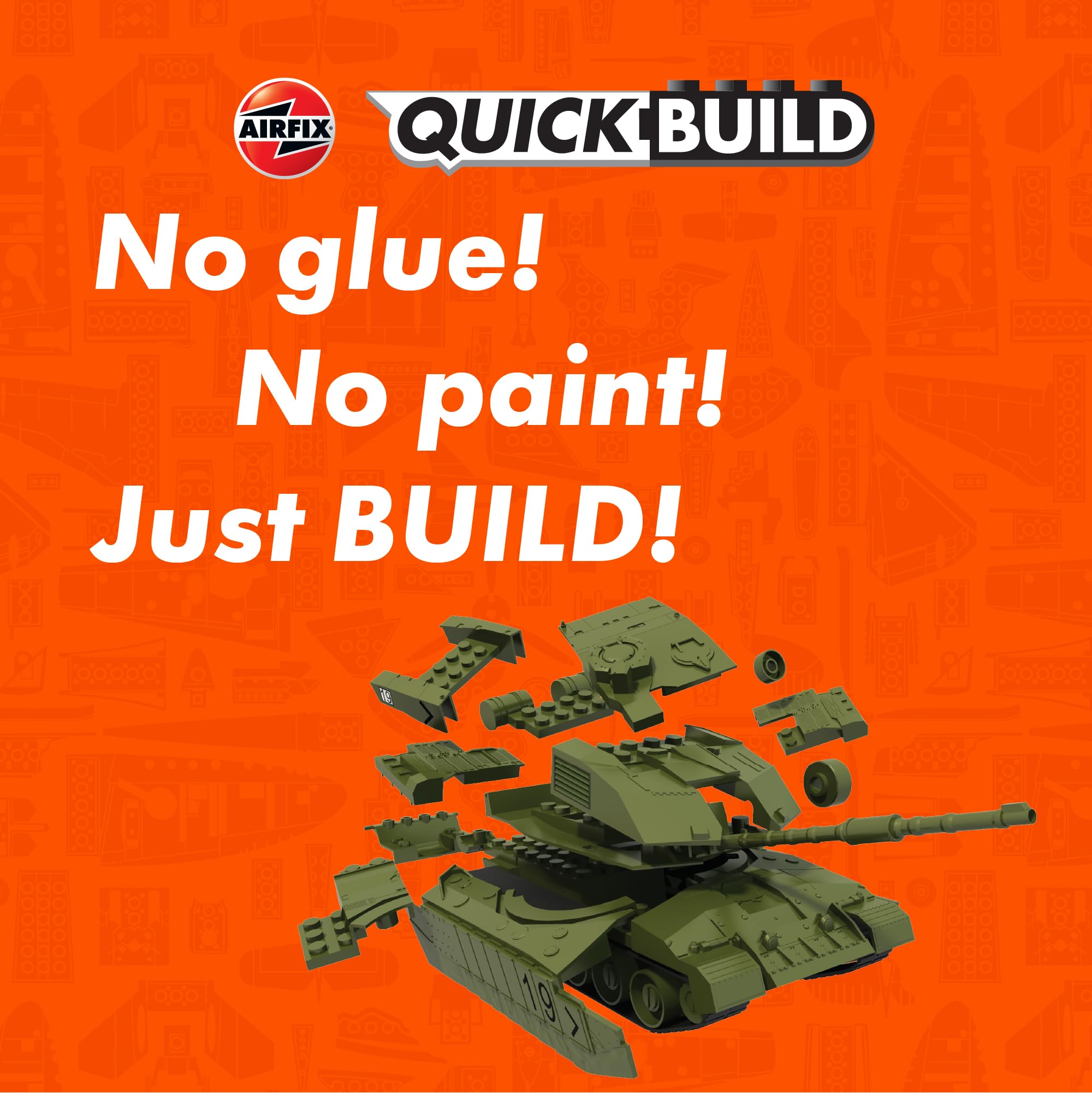 Snapklik.com : Quickbuild Challenger Tank Brick Building Model Kit