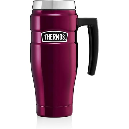 Thermos GTB Stainless King Travel Mug 470ml Raspberry : Amazon.co.uk ...