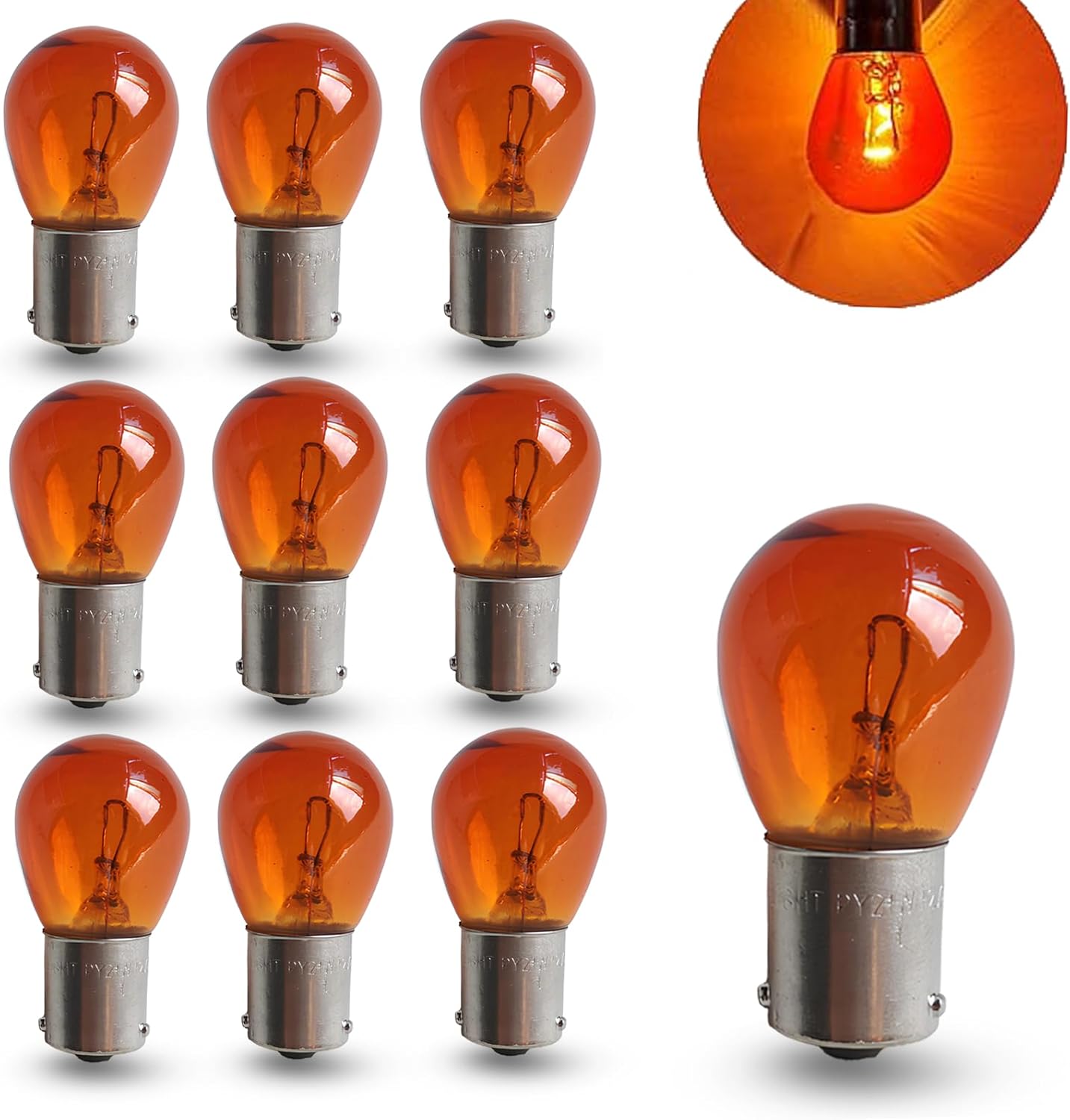Amazon.com: FSLPQP 10 PCS Car PY21W S25 12V21W BAU15S Turn Signal Light ...
