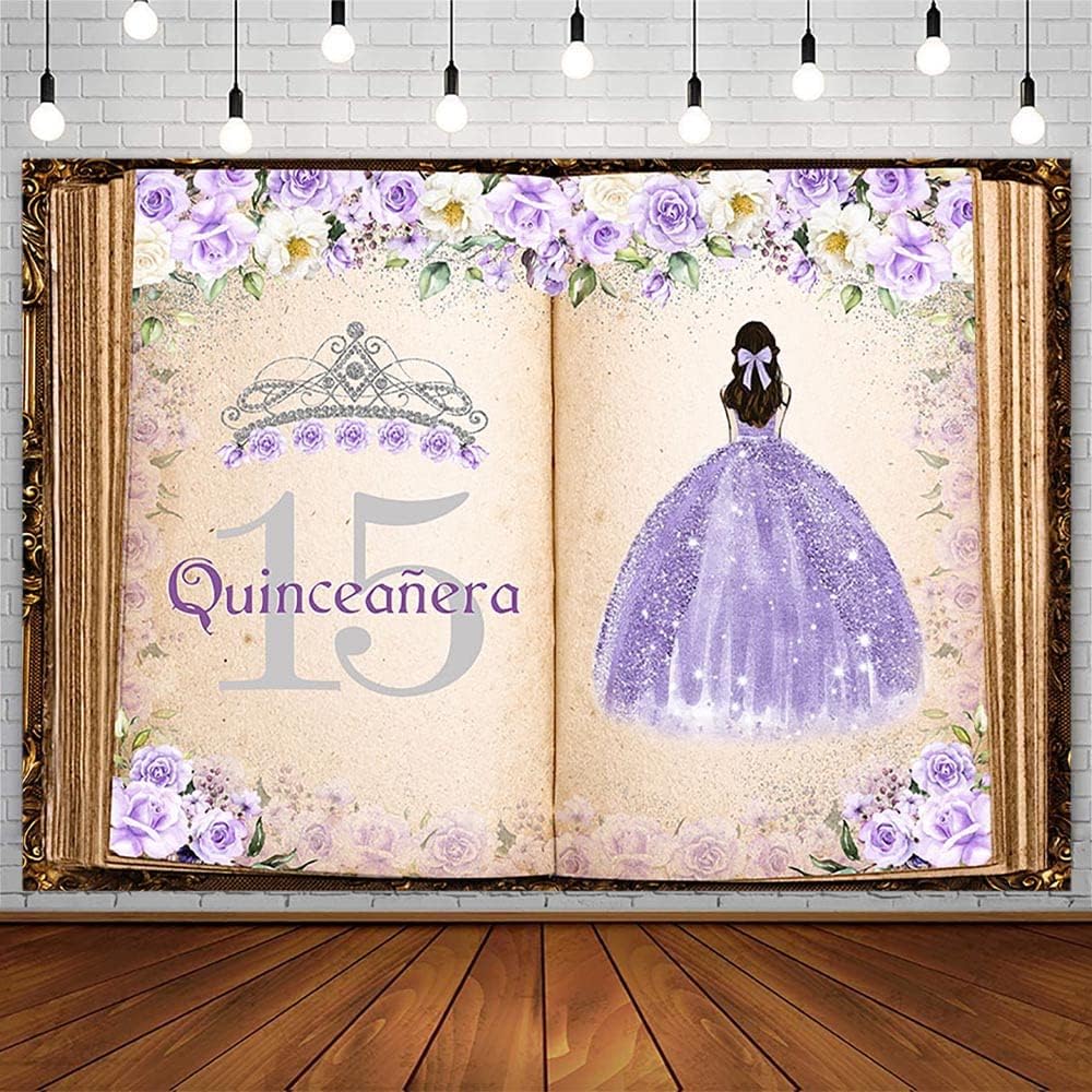 Amazon.com : Sendy 7x5ft Quinceanera 15th Birthday Backdrop for Sweet ...