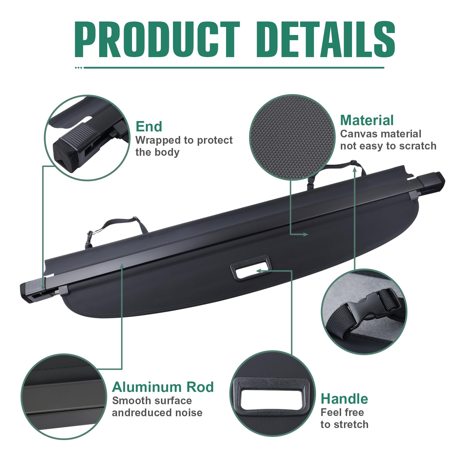 Snapklik.com : Cargo Cover Fit For 2020-2024 Subaru Outback Rear ...