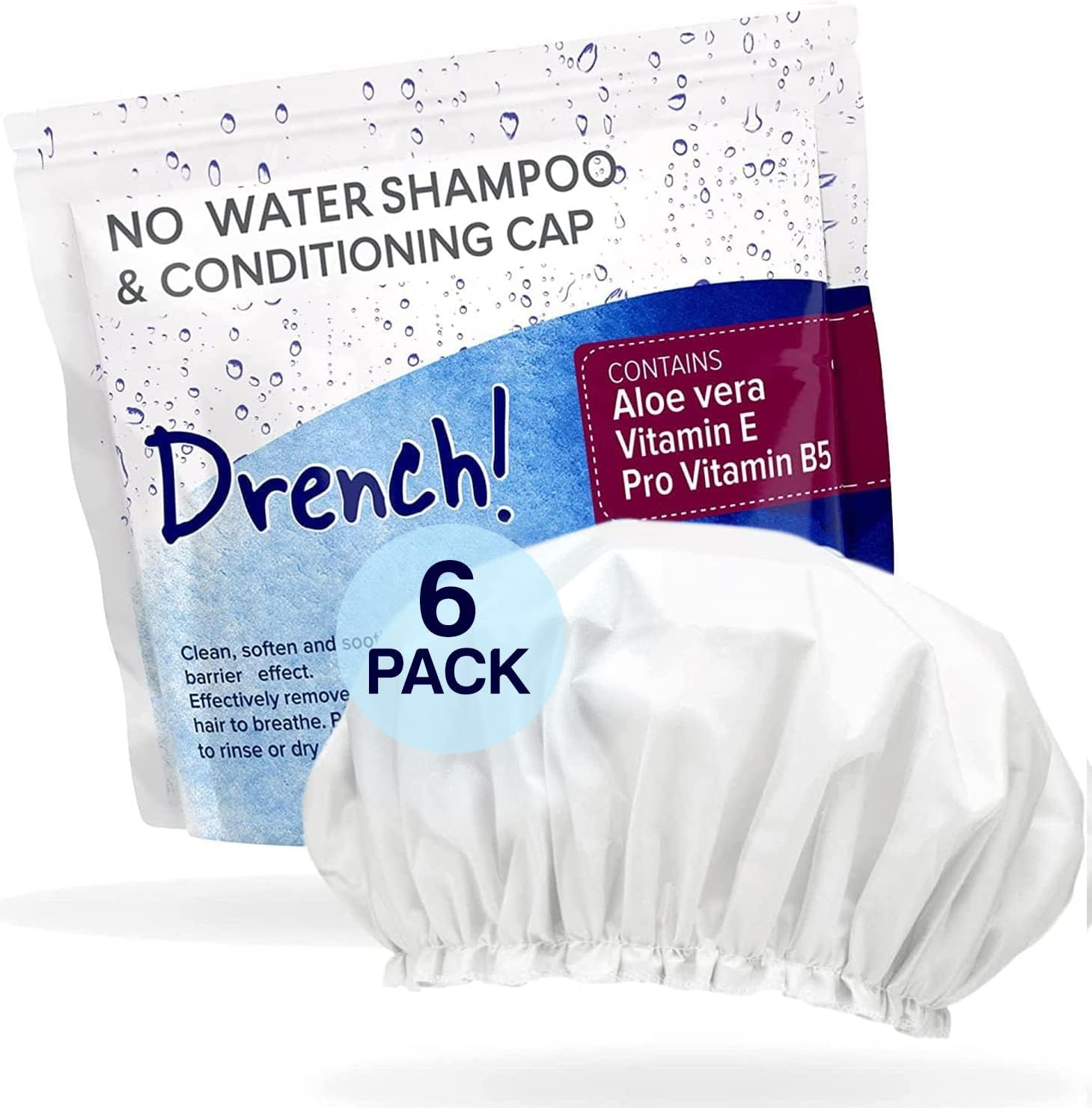 Amazon.com: Drench! No Rinse Shampoo Caps - Waterless Shampoo and ...