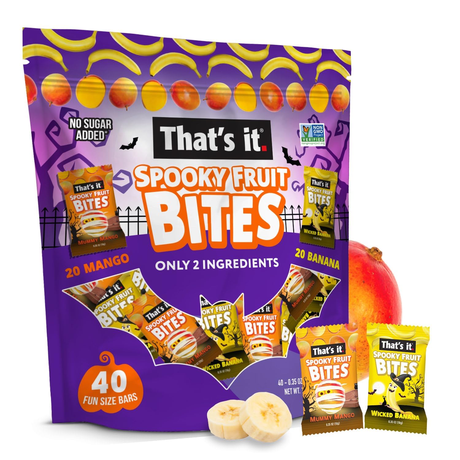 Amazon.com: Spooky Fruit Bites - Kids Healthy Snacks, Organic Fruit ...