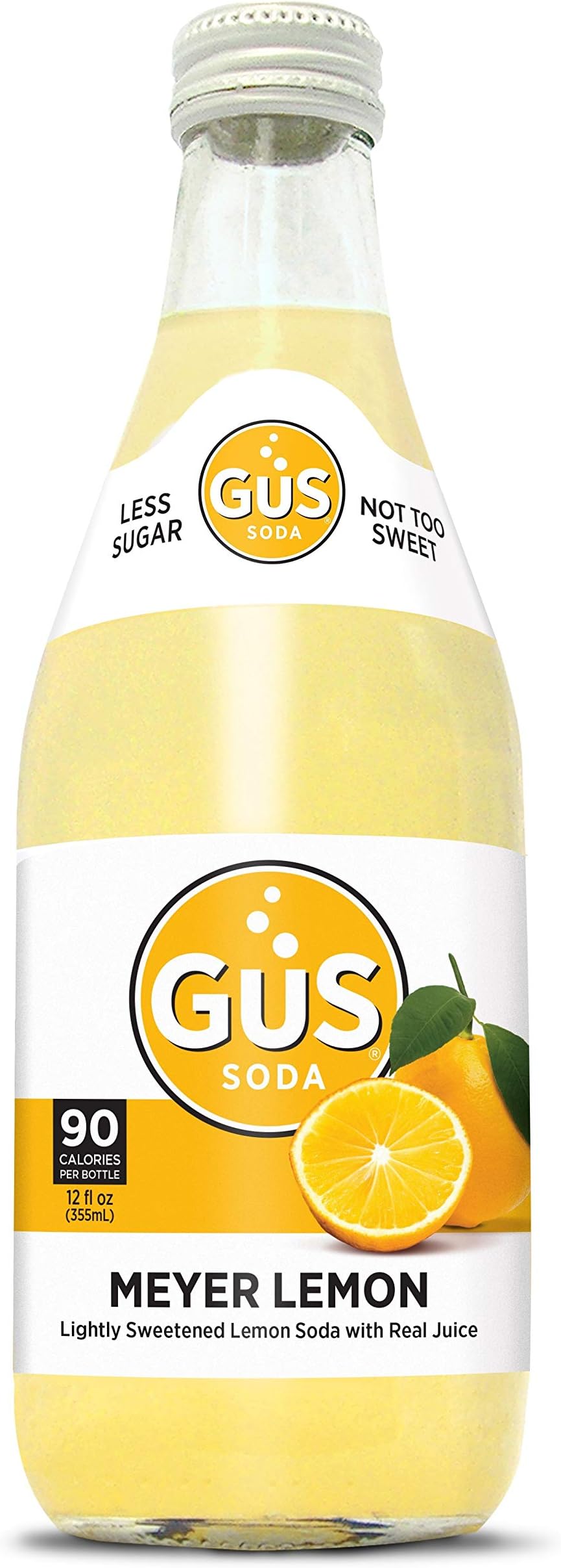 Amazon.com : GuS Soda - Dry Meyer Lemon - 12 oz (12 Glass Bottles ...