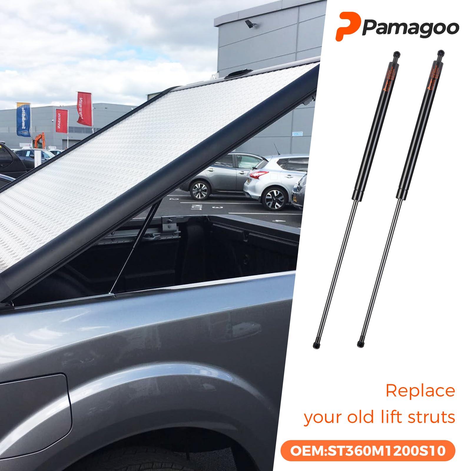 Snapklik.com : ST360M1200S10 36 Inch Gas Strut 200 Lbs, 36" Gas Shock ...