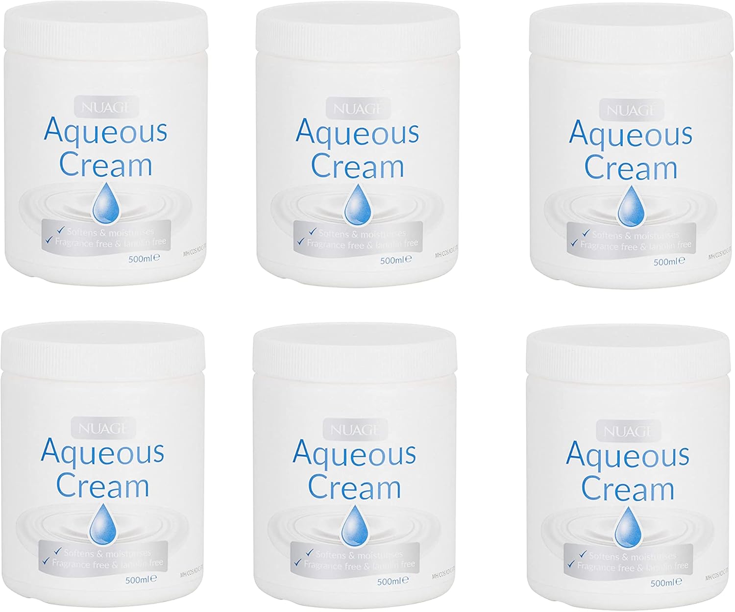 Nuage SIX PACKS of Aqueous Cream 500ml : Amazon.ae: Beauty