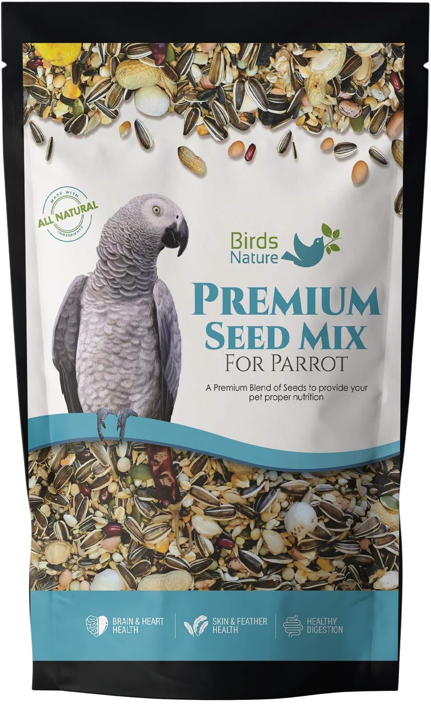 Buy BirdsNature Premium Seed Mix Food for African Greys Parrot ...