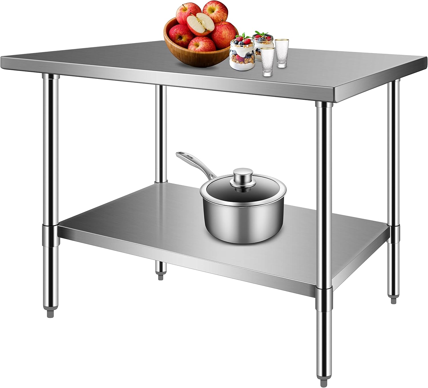 Stainless Steel Prep & Work Table Workstation Work Bench 48" x 24 ...