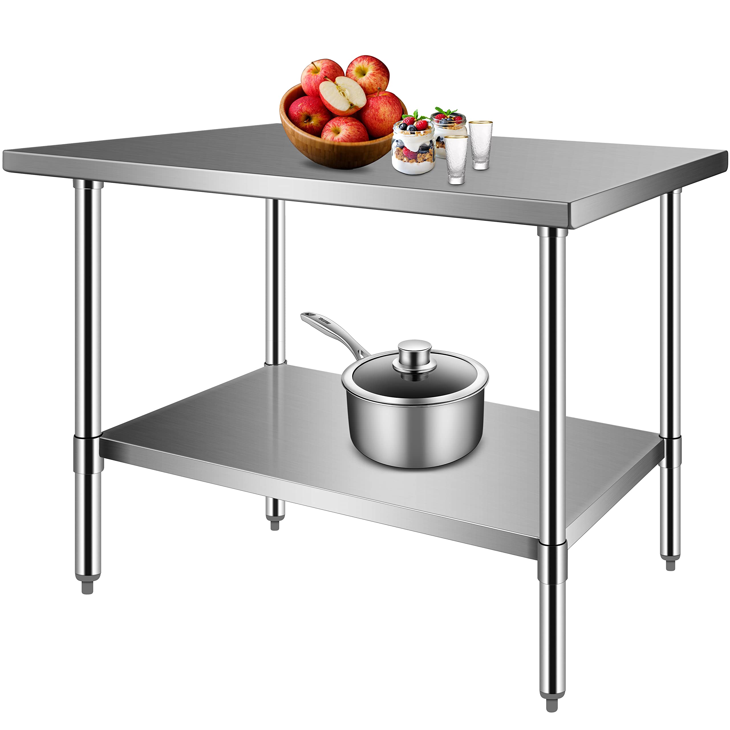 Stainless Steel Prep & Work Table Workstation Work Bench 48" x 24 ...