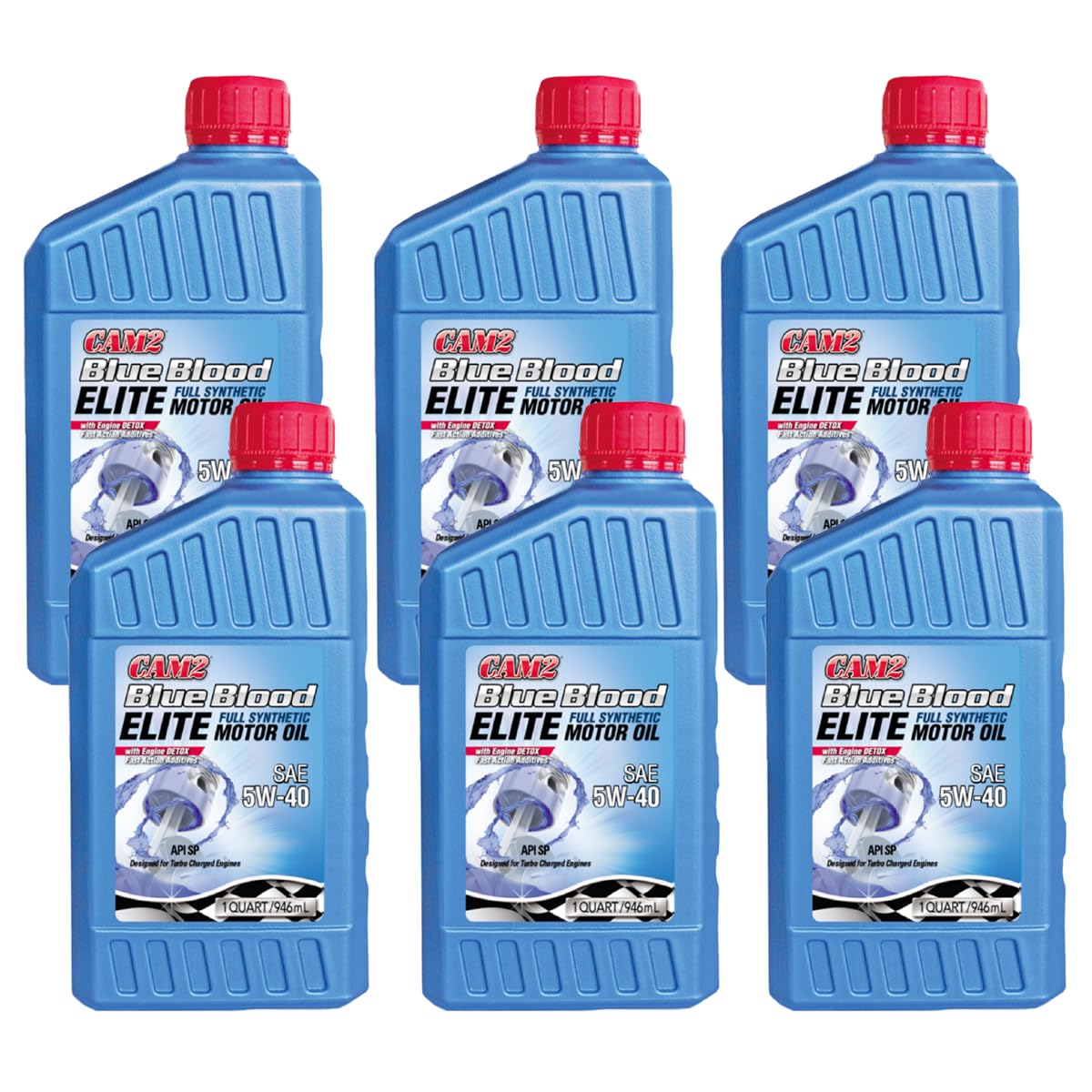 Amazon.com: CAM2 BLUE BLOOD ELITE 5W-40 SP FULL SYNTHETIC ENGINE OIL ...