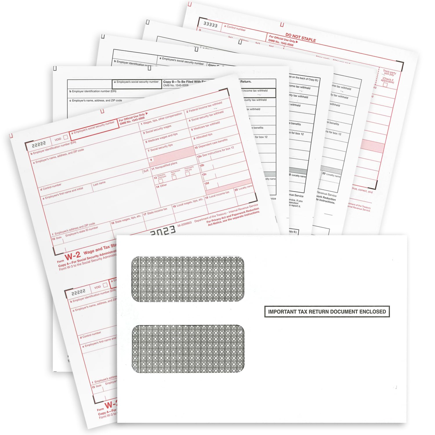 Amazon.com : NextDayLabels - W2 Forms 2023, 4 Part Tax Forms, (Set of ...