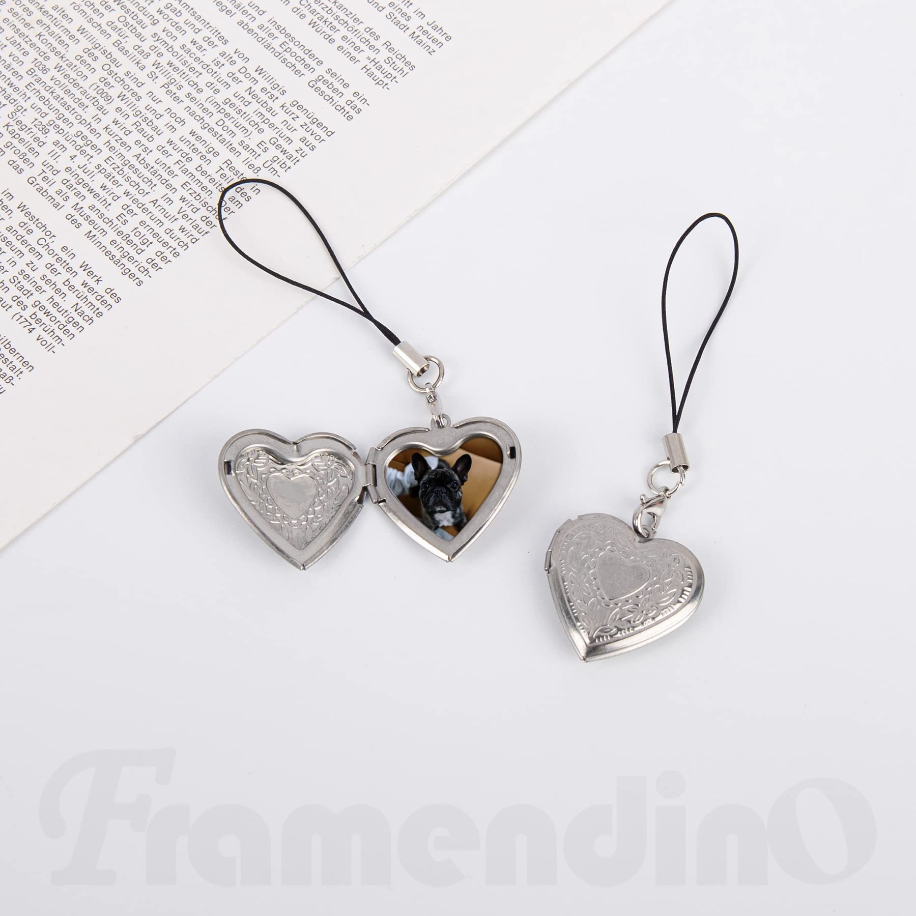 Snapklik.com : 10 Pack Heart Photo Frame Charms Locket Charms Stainless ...