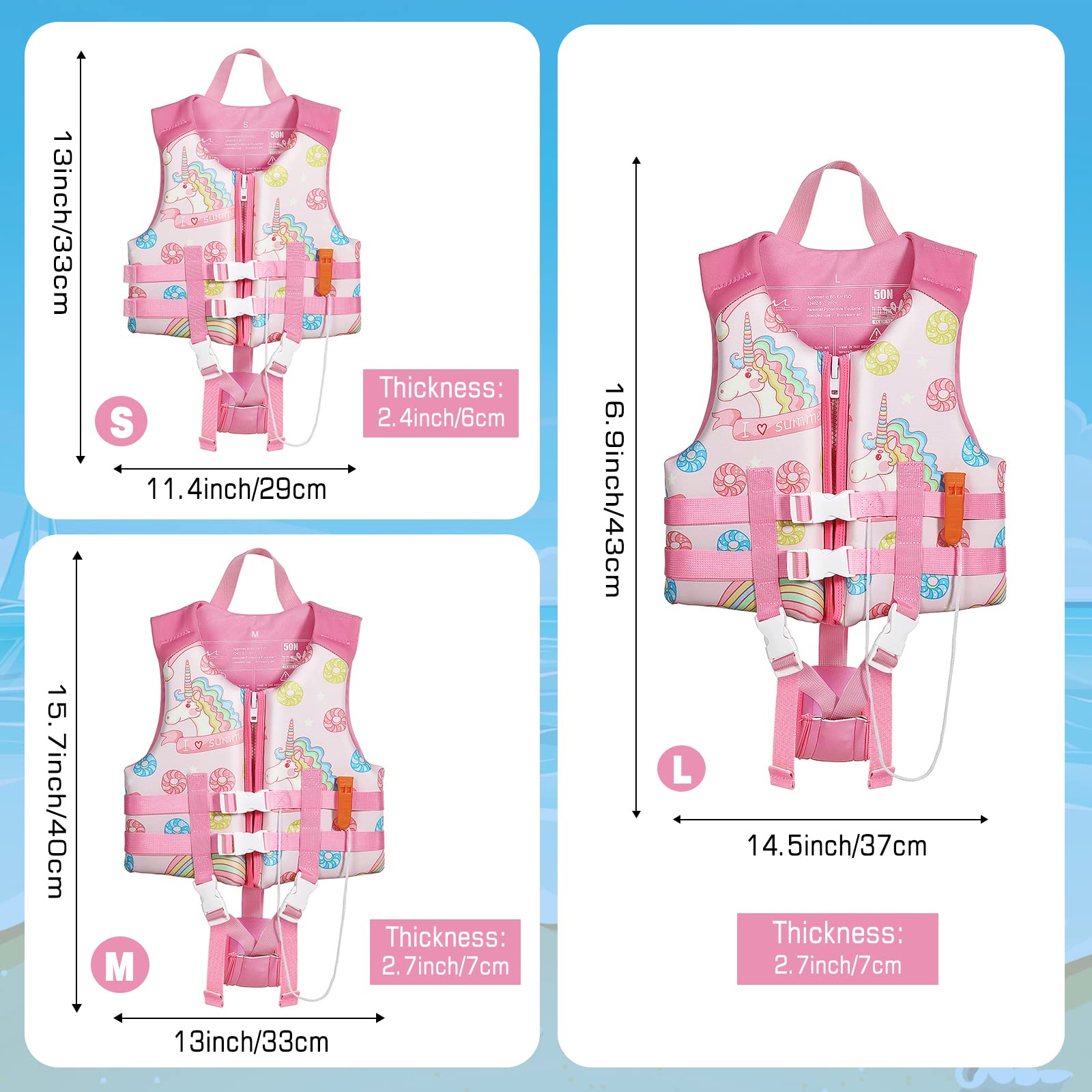 Snapklik.com : MoKo Swimming Vest For Kids 46-77 Lbs, Clearance ...
