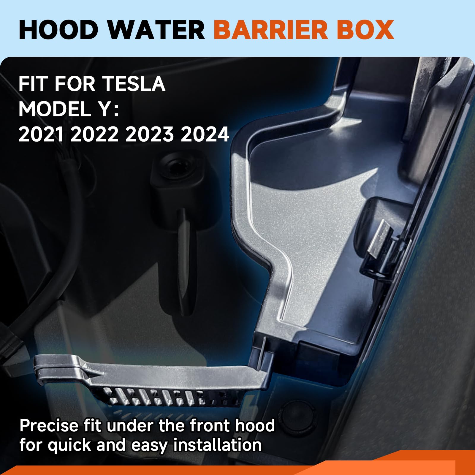 Snapklik.com : Hood Water Barrier Box Fit For Tesla Model Y 2021 2022 ...