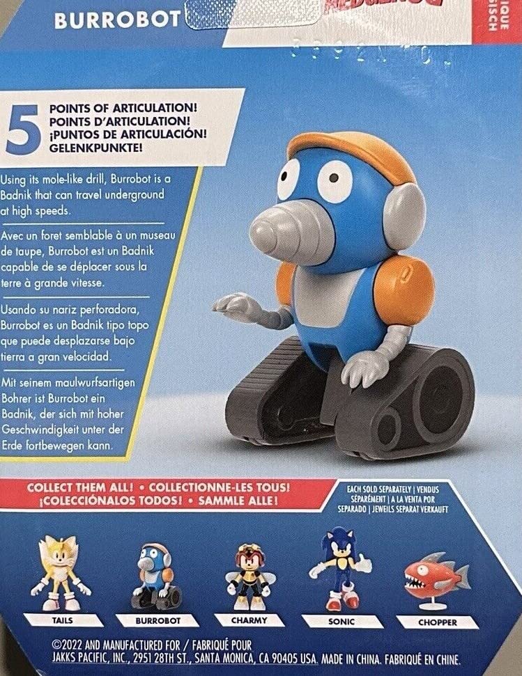 Sonic The Hedgehog Burrobot Mini Figure 2.5 inch – Packaging May Vary ...