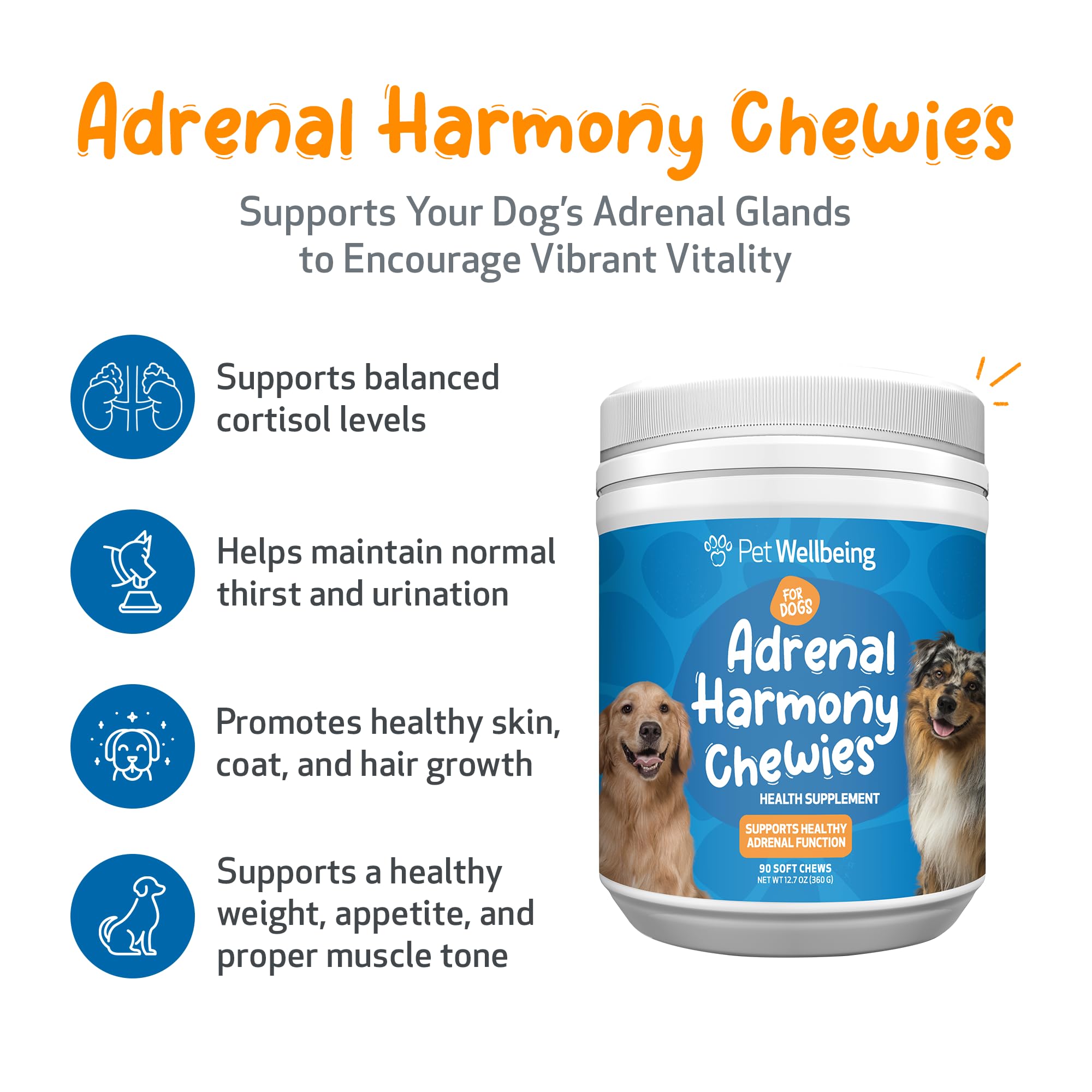 Snapklik.com : Pet Wellbeing Adrenal Harmony Chewies For Dogs - Dog ...