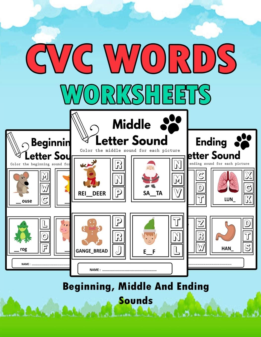 Buy CVC Words Worksheets: CVC Words Workbook For Beginning, Middle And ...