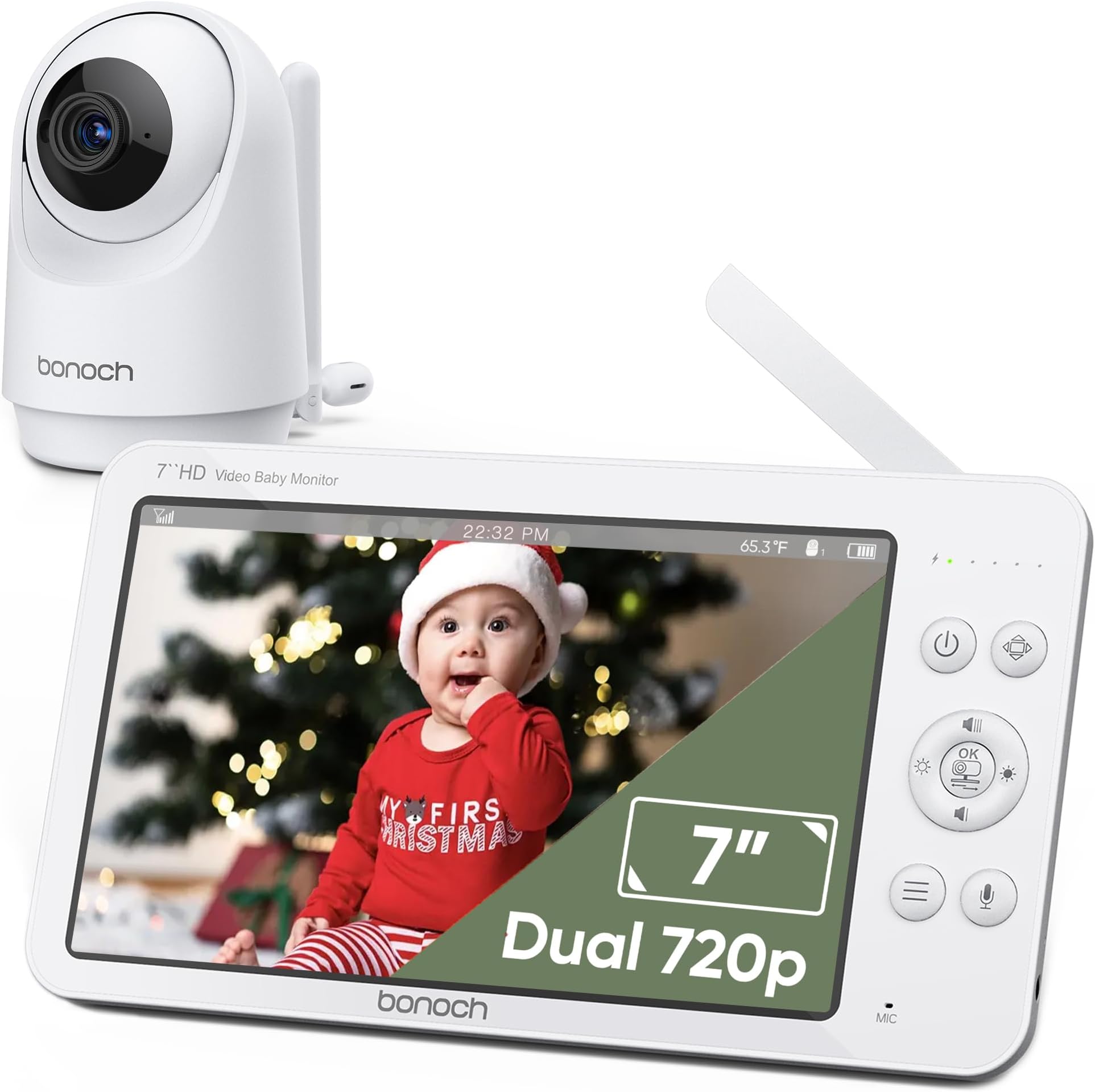 Amazon.com: VAVA Baby Monitor with 2 Cameras and Two-Way Audio, Split ...