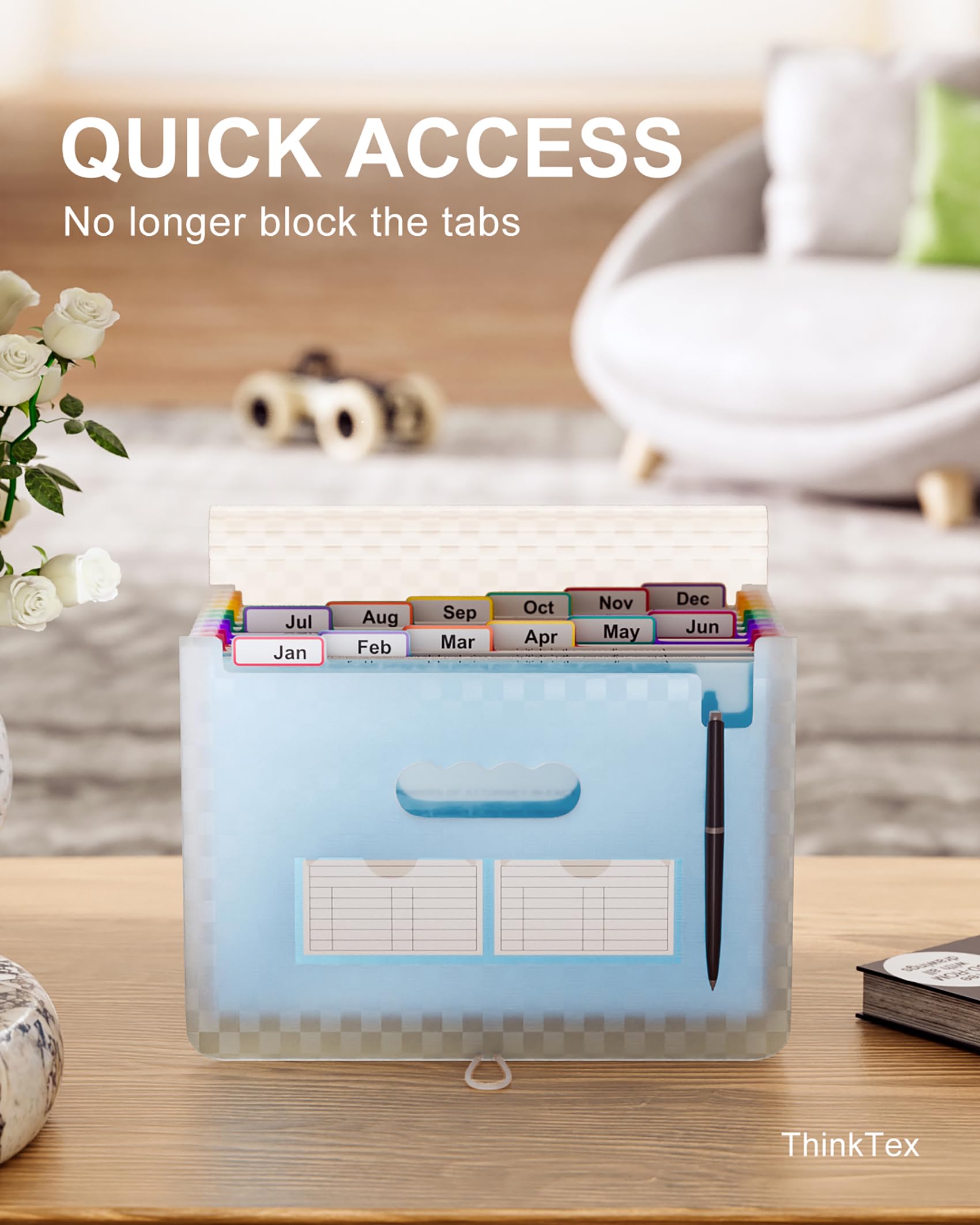 Snapklik.com : ThinkTex Accordion File Organizer, 12 - Pocket Expanding ...