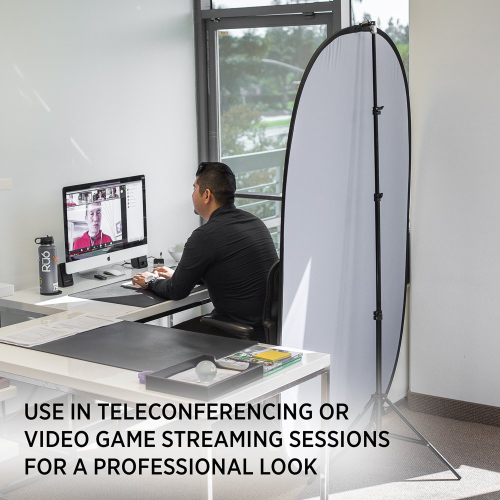 Fovitec 1.5m x 2m White/Black Double-Sided Portable Pop Up Studio ...