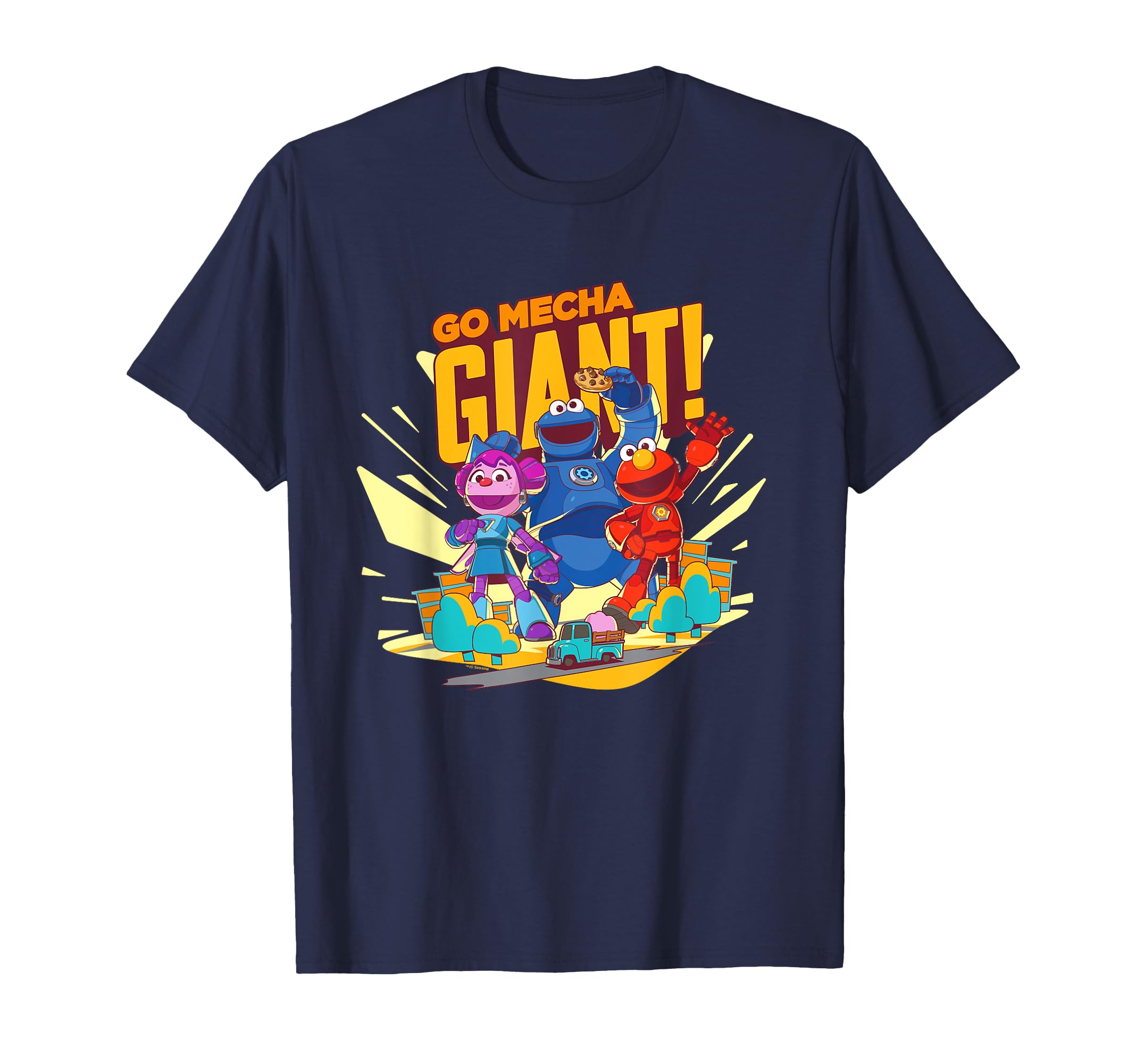 Amazon.com: Sesame Street Mecha Builders Go Mecha Giant! Elmo, Cookie T ...
