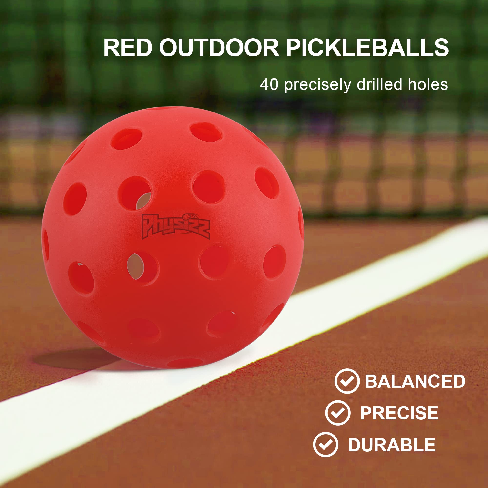 Snapklik.com : PHYSIZZ Pickleballs Pickleball Balls Outdoor Or Indoor ...