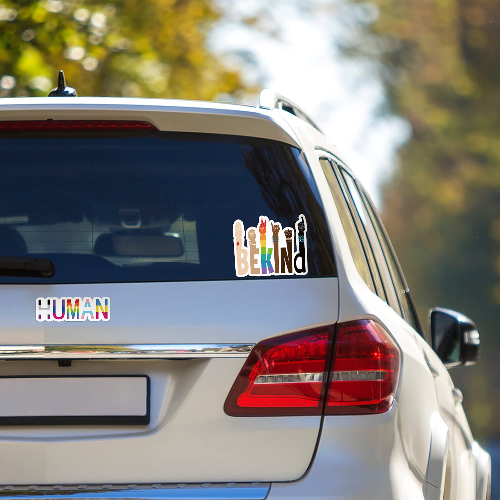 Snapklik.com : Be Kind Stickers Pride Stickers Human Rainbow Bumper ...