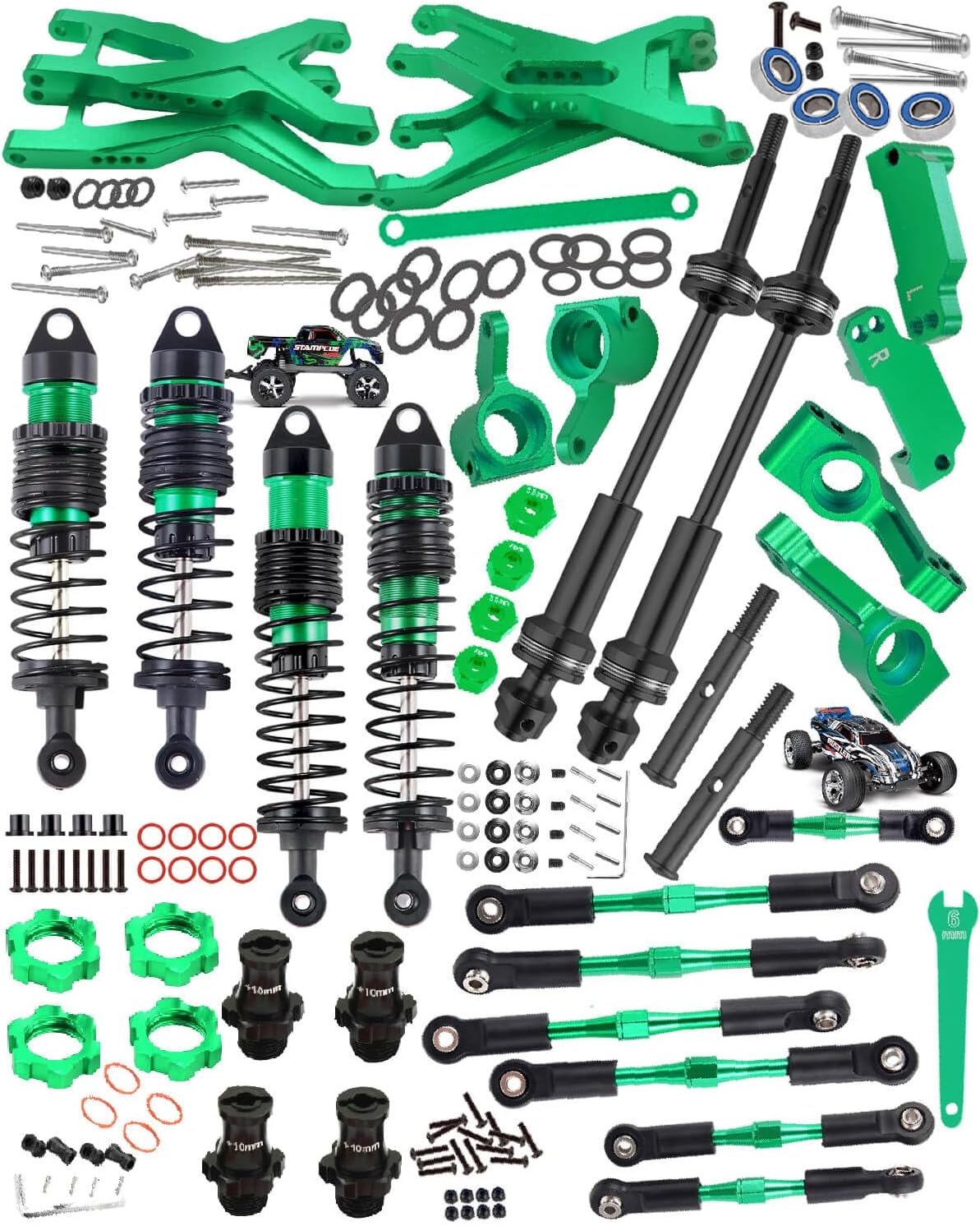 Amazon.com: hopsupRC Upgrades Part for 1/10 Stampede/Rustler 2WD,Drive Shaft CVD&RC Shocks ...