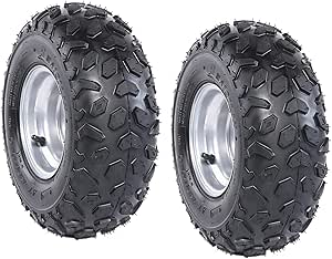 Amazon.com: Set of 2 YC Yier 6" Go Kart Tires 145/70-6 Tires Go Kart ATV Wheel Tire with Rim ...