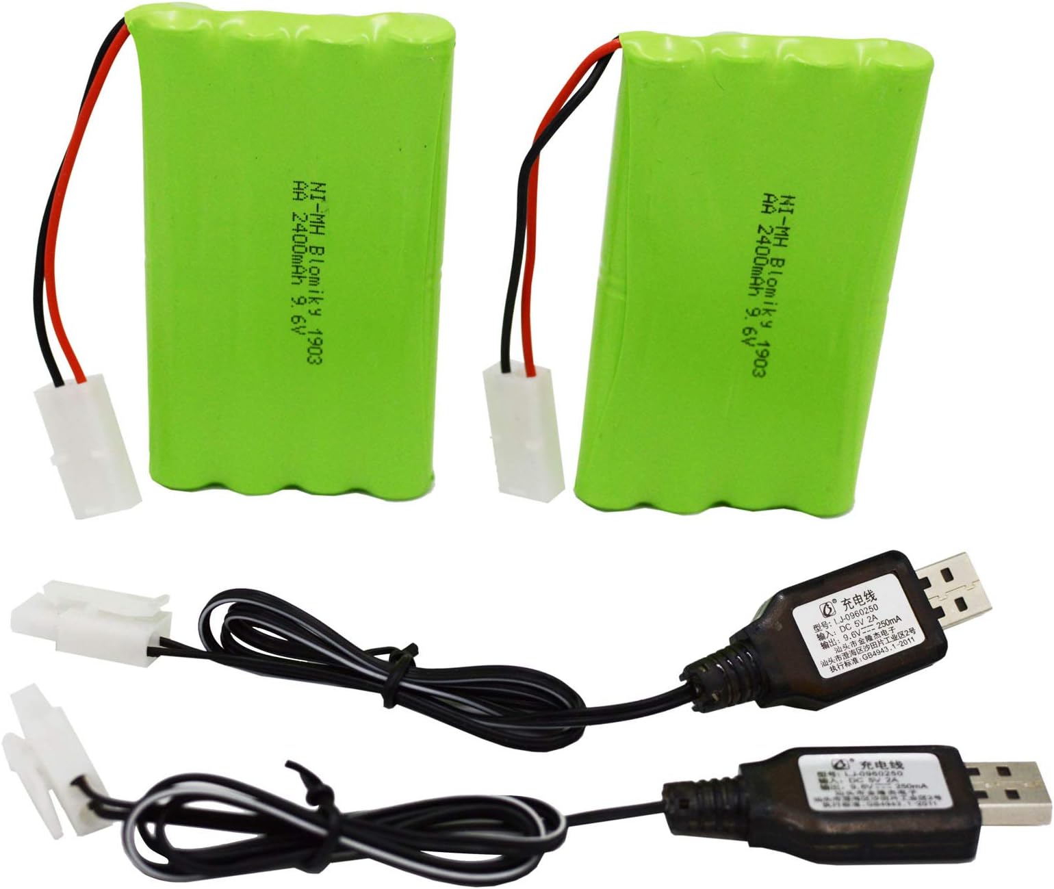 Amazon.com: QBLPOWER 9.6V 1500mAh NI-MH Rechargeable Battery Pack ...