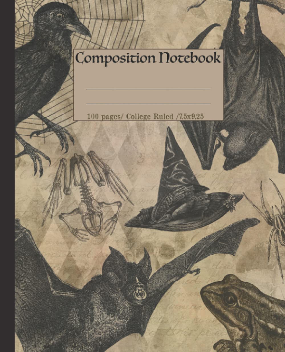 Composition Notebook: Vintage halloween themed notebook for adults ...