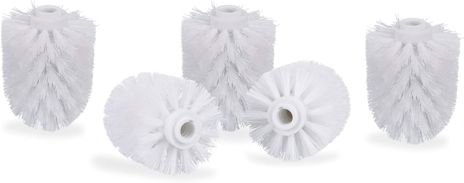 Relaxdays Set of 5 toilet brush heads, loose toilet brushes, 12 mm ...